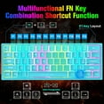 Wireless 61 Keys Gaming Keyboard and Mouse Combo, Rainbow LED Backlit ...