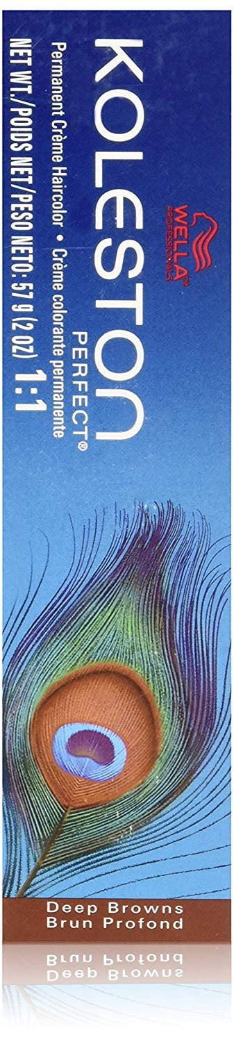 Wella Koleston Perfect Hair Color, 4/75 Medium Brown/Brown Red Violet ...