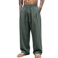 Cargo Dqueduo Men's Solid Color Curved Knife Wide Leg Pants with ...