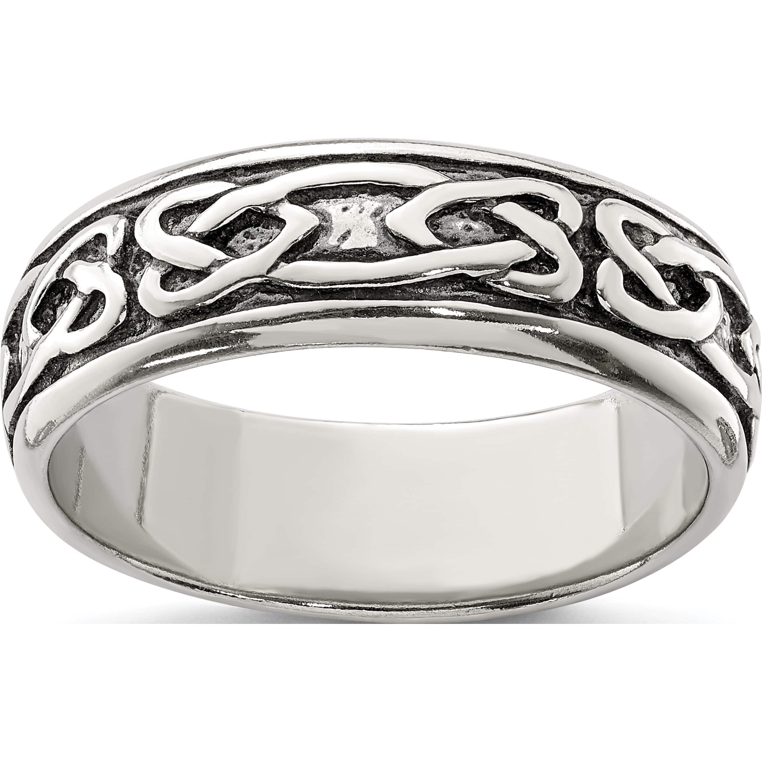 Sterling Silver Design Ring (Size 9) Made In India qr1958-9 - Walmart.com