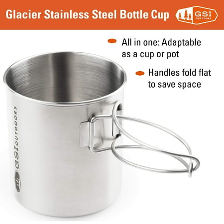 GSI Outdoors Glacier Stainless Bottle Cup Large - Walmart.com - Walmart.com