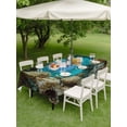 60x84 Inch Outdoor Tablecloth with Umbrella Hole Zipper Rectangle ...