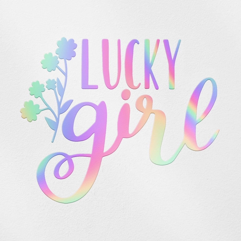 Transparent Decal Stickers Of Lucky Girl (Hologram) Premium Waterproof ...
