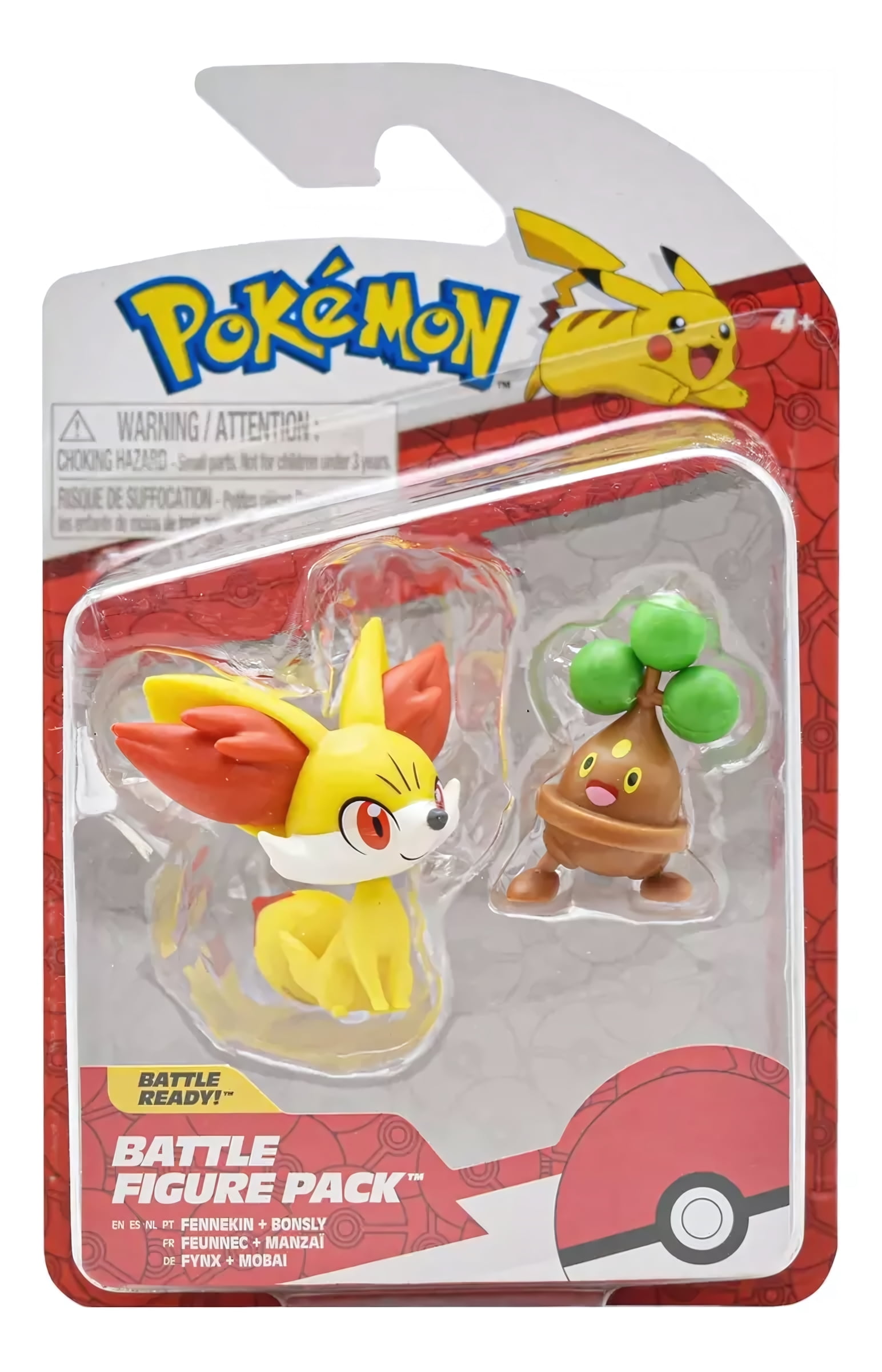 Pack Figuras Pokémon Battle Feature Ready Figure Fennekin Bonsly ...