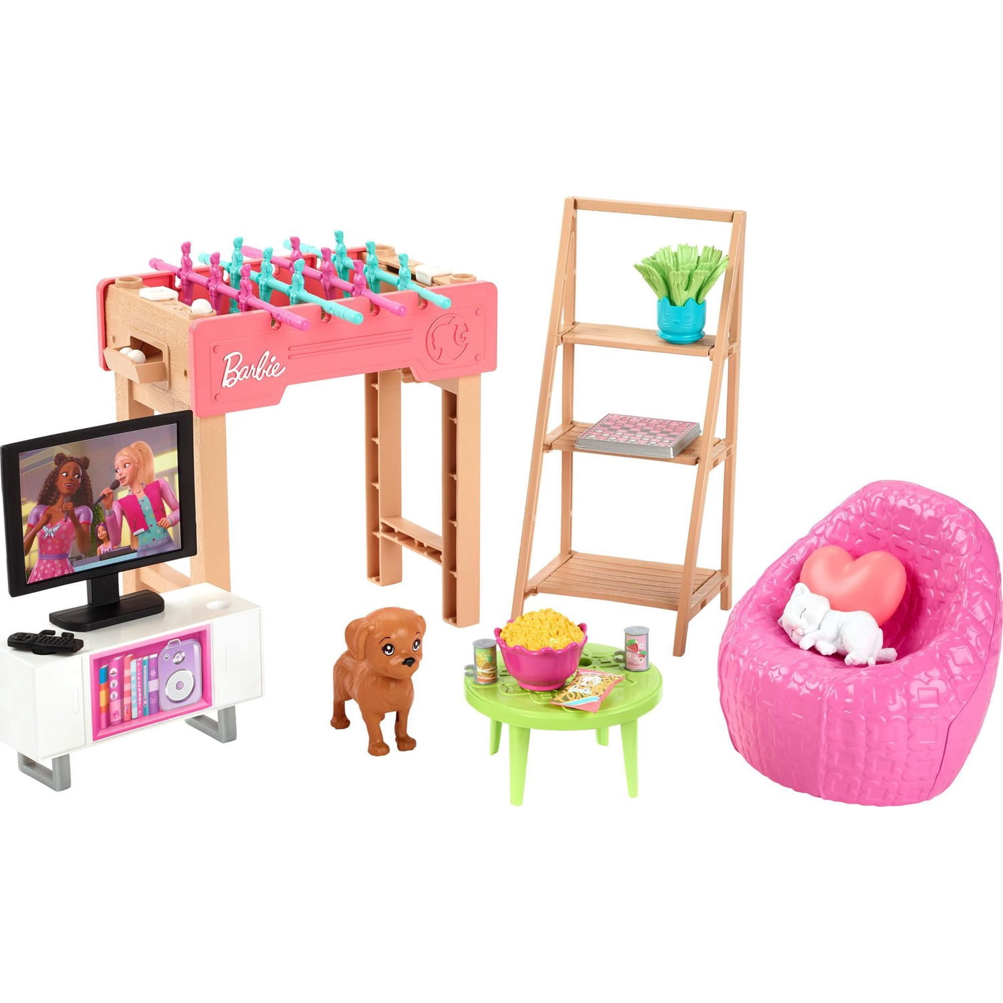 Click here for Barbie World Game Room Set With 19 Dollhouse Acces... prices
