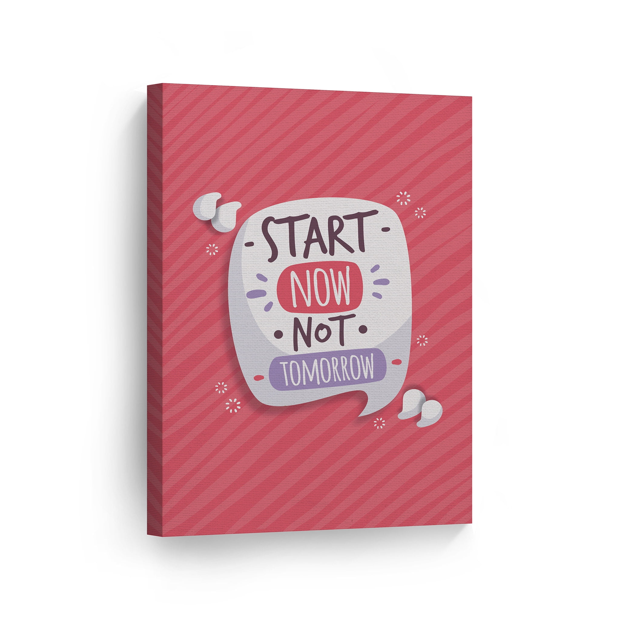 Smile Art Design Start Now Not Tomorrow Quote Motivational Wall Art ...