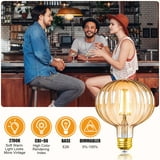 SDLUXBULB Decorative Light Bulbs Vintage LED Edison Bulb 6W 600LM (60W Equivalent) dimmable G40 ...