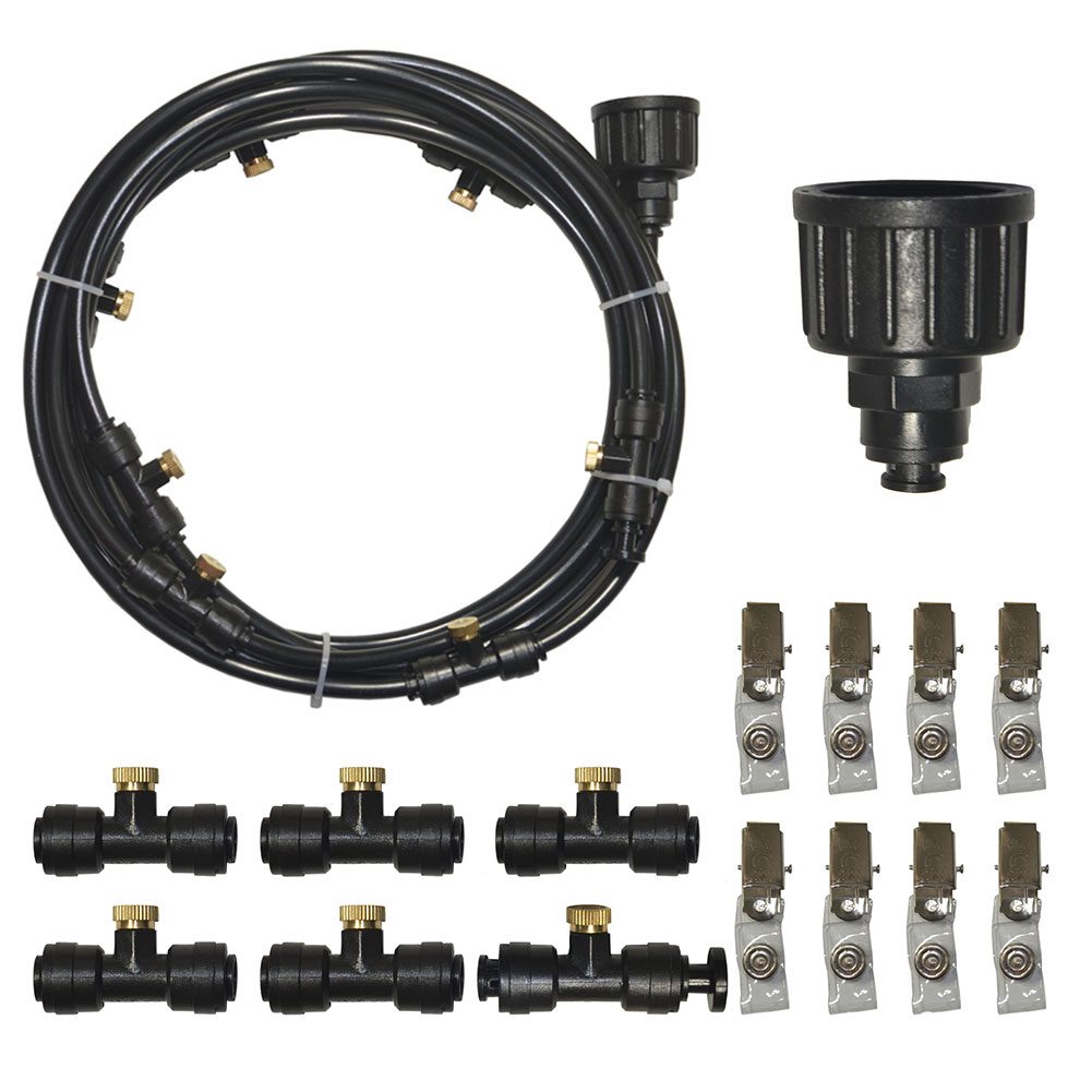 Buy Boc 12 Nozzles Garden Patio Mist Coolant System Water Sprinkler ...