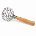 304 Stainless Steel Egg Beater with Comfortable Wood Handle for ...