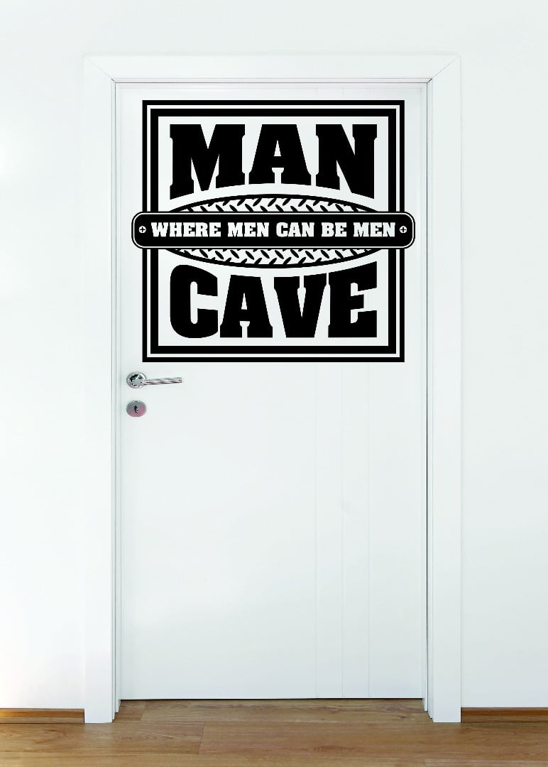 Custom Wall Decal Sticker : Man Cave Where Men Can Be Men Warning ...