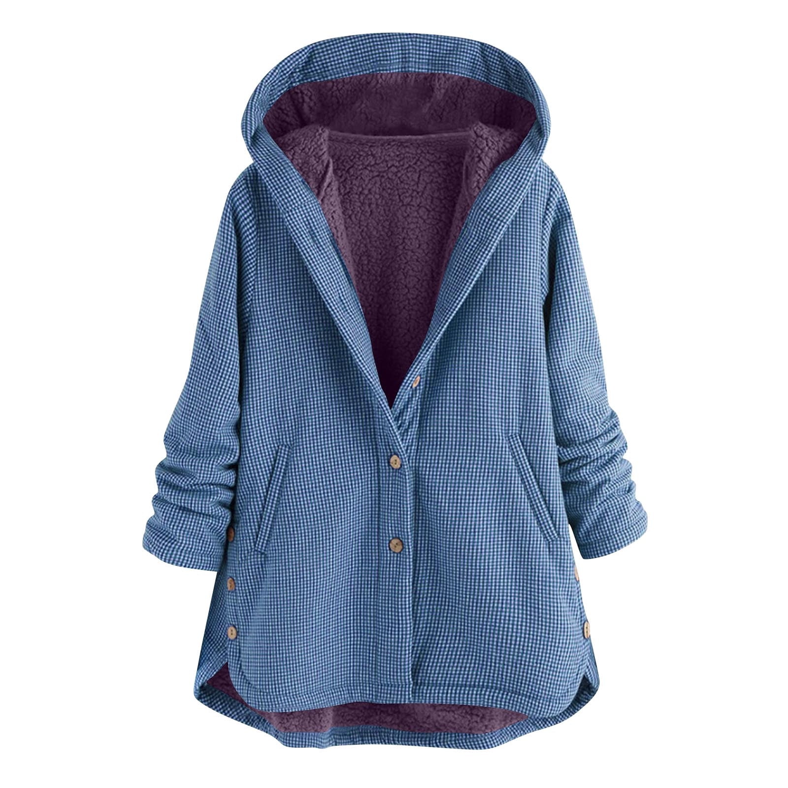 Click here for Generic Royal Blue Ladies Long Sleeve Hoods Shacke... prices