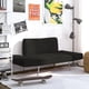 DHP Euro Futon with Magazine Storage, Black - Walmart.com