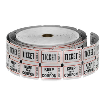 Indiana Ticket Company 56759 Raffle Tickets, (4 Rolls of 2000 Double ...
