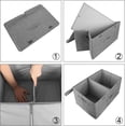 2 Pack Large Storage Boxes with Lids and Handles, Collapsible Linen ...
