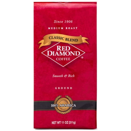 Red Diamond Coffee Classic Blend Medium Roast Ground Coffee, 11 oz ...