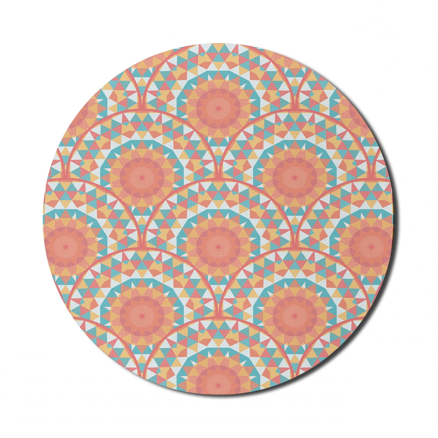 Pastel Mouse Pad for Computers, Triangles in Circular Formations Native ...