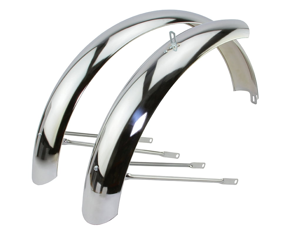 26x4.0 fat bike classic standard fender set chrome. - Walmart.com