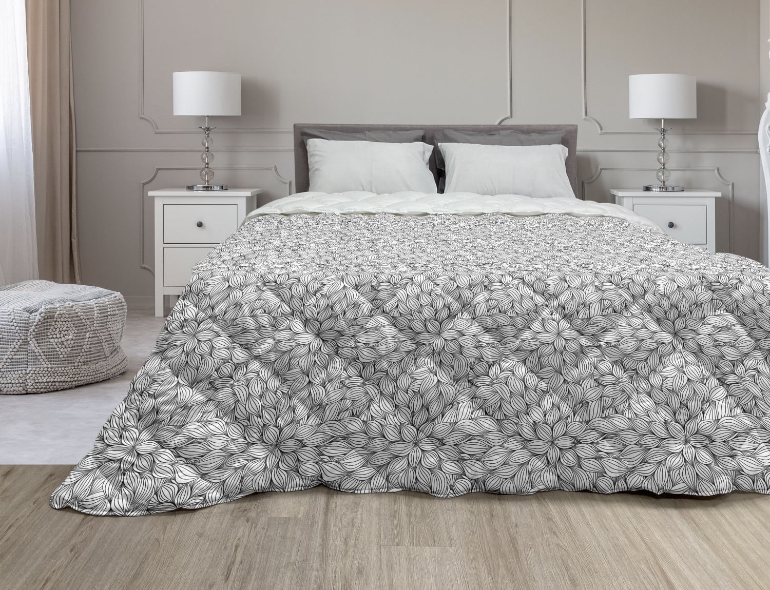 Floral Down Alternative Comforter, Flourishing Chrysanthemums Chinese ...