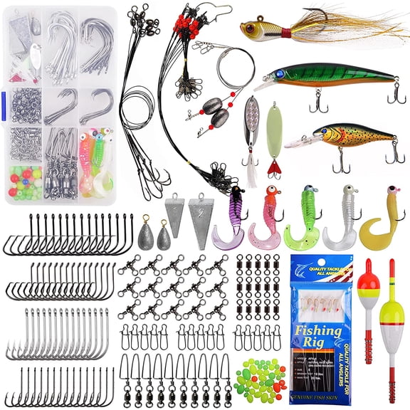 VanRolldex Saltwater Fishing Tackle Kit, 160pcs Surf Fishing Gear Set ...