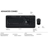 Logitech Advanced Combo Wireless Keyboard and Mouse, Black - Walmart.com