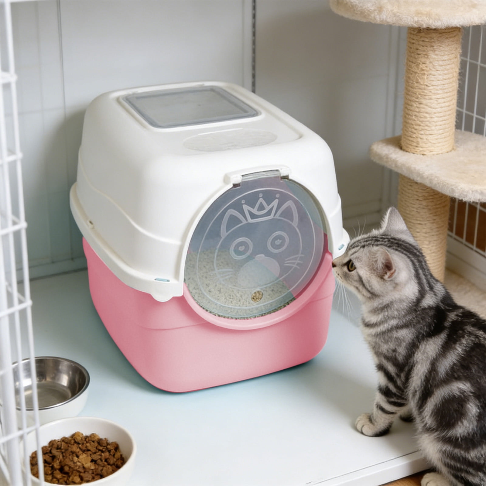 Click here for Dvkptbk Fully Enclosed Cats Litter Box Front Entry... prices