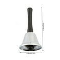 AUDeals Hand Bell Silver Steel Bell Ringing Bell with Handle Dinner ...