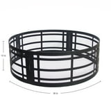 Pleasant Hearth 36-Inch Round Steel Fire Ring, Outdoor Wood Burning ...