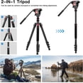 Camera Tripod, 72" Video Tripod with Fluid , Heavy Duty Tripod with ...
