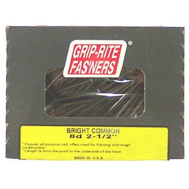 Grip Rite 40C 50 Lb 5" Bright Smooth Shank Common Nail - Walmart.com