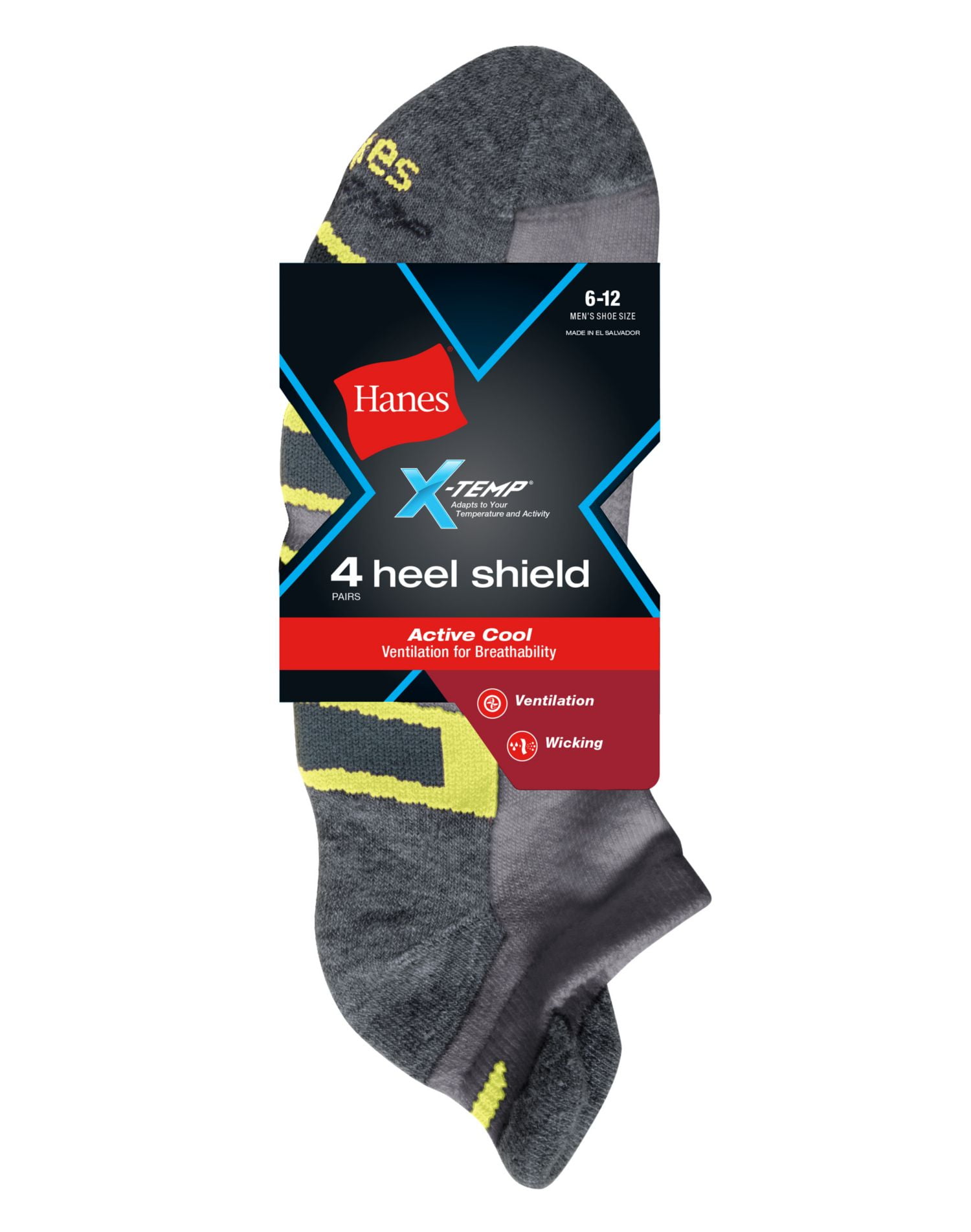 Hanes X-Temp Men`s Active Cool Heel Shield Socks, 6-12 | Walmart Canada