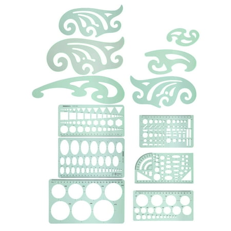 Multifunction Drawing Template, 12Pcs Geometric Drawings Templates, For ...