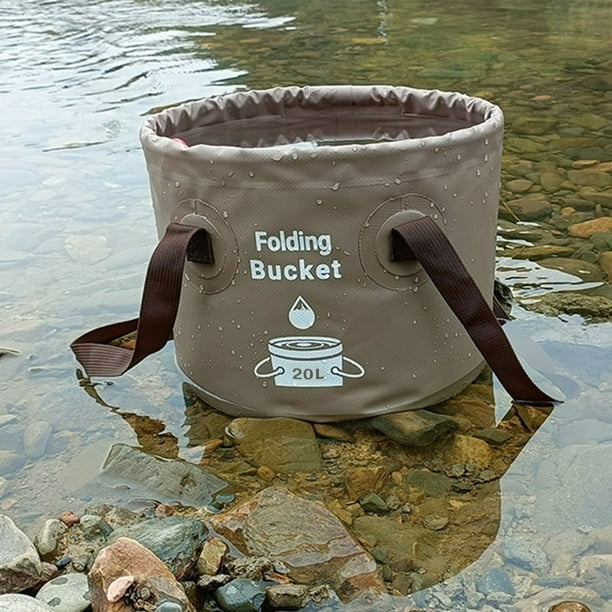 TIMIFIS Portable Collapsible Bucket 5 Gallon, Folding Water Storage Container With Handle ...