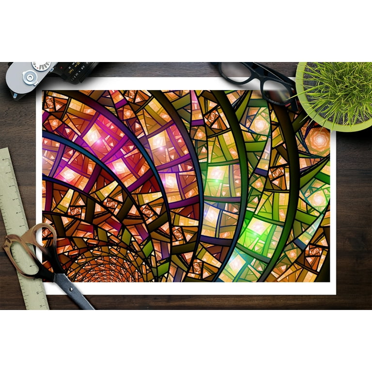 Art Deco Stained Glass Sun