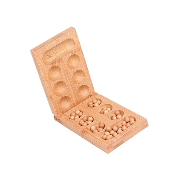 Classic Foldable Wooden Mancala Board Game Strategy Game Easy Store ...