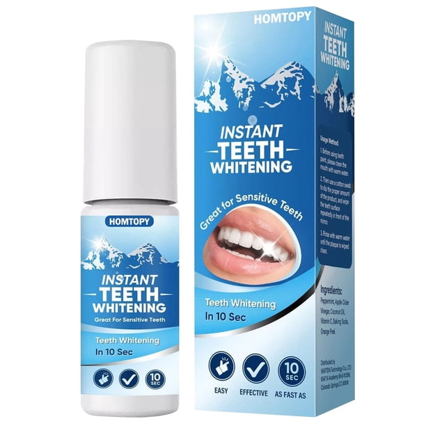HOMTOPY Tooth Paint Teeth Paint Instant White Tooth Paint Tooth Polish ...