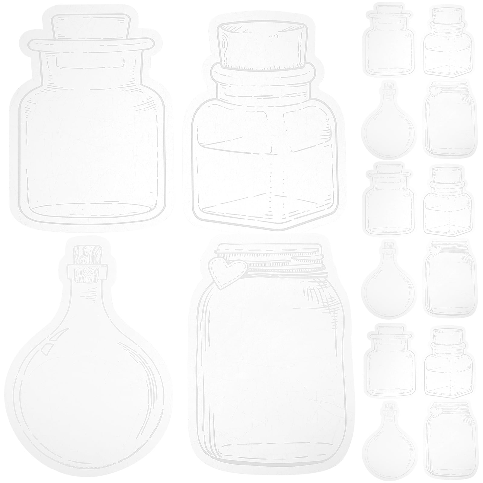 Click here for Cimaxic Bottle Shape Sticker 20pcs Transparent Gla... prices