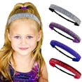 Adjustable Antislip Gitters Hair Bands Sports Headbands,Sparkles Soccer ...