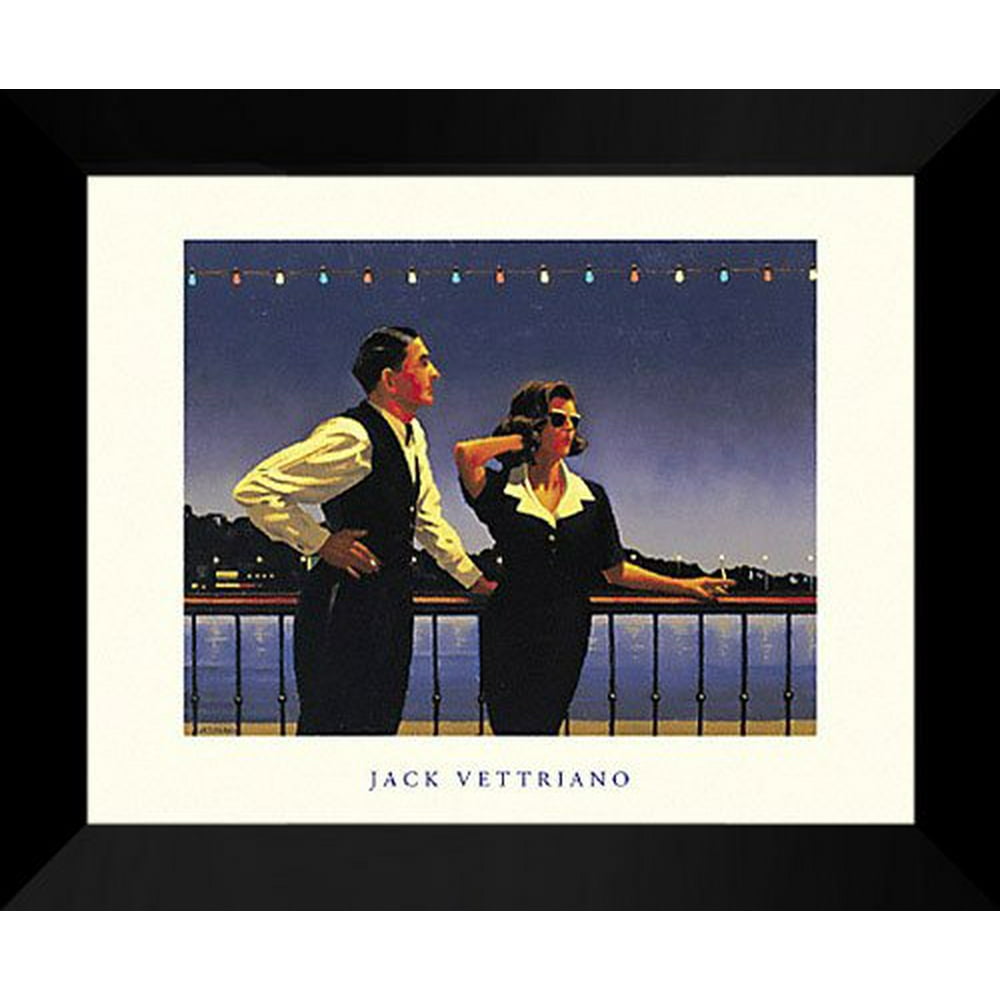 Jack Vettriano Framed Art Print 24x20 "Midnight Blue" - Walmart.com ...