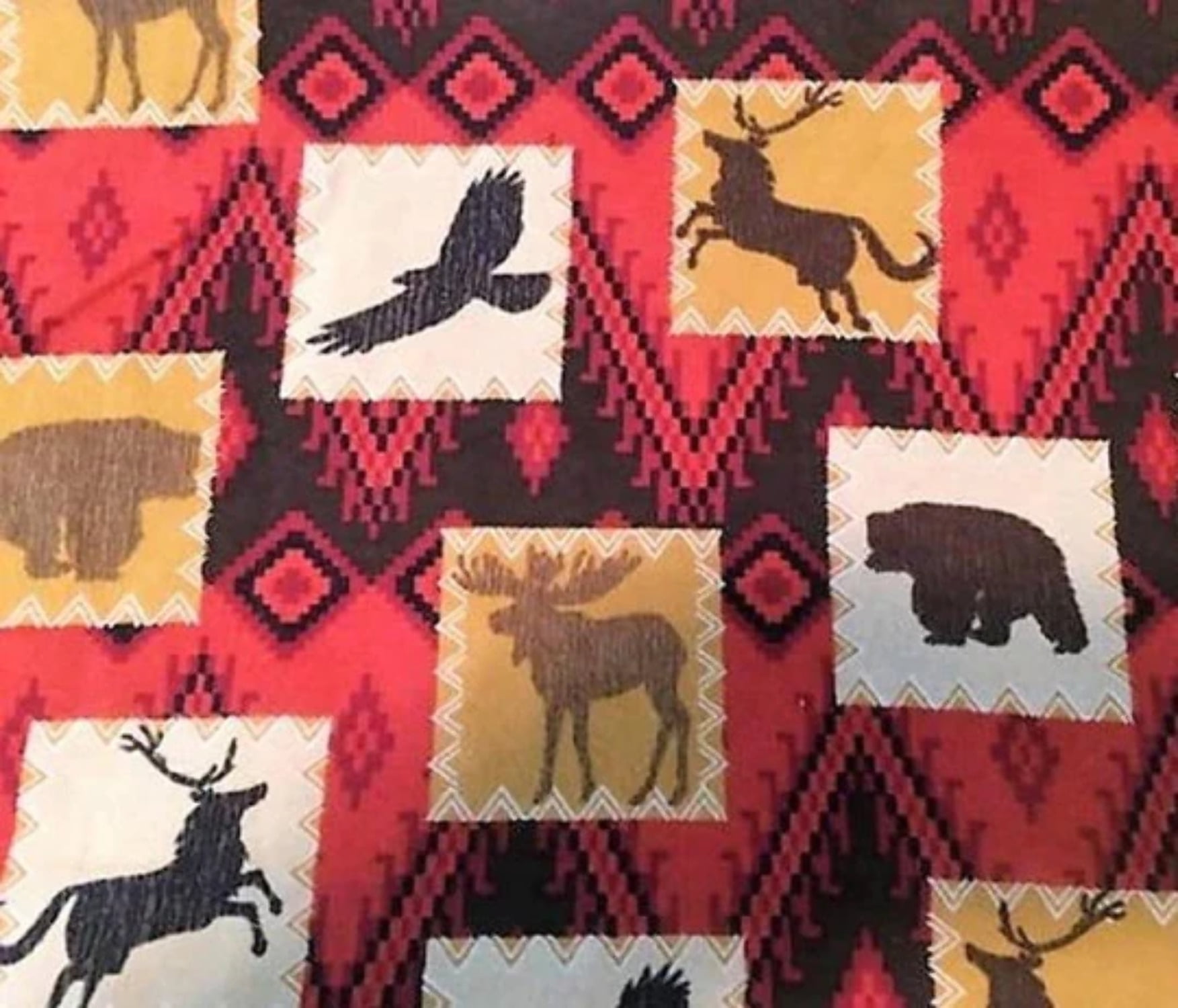 Wildlife Southwestern Flannel Fabric - Walmart.com