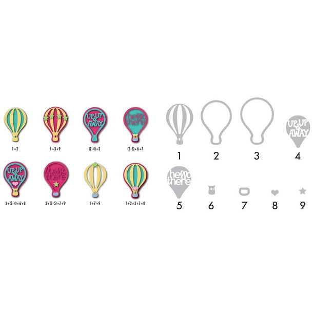 Sizzix SBarnard Triplits Die Hot Air Balloons - Walmart.com