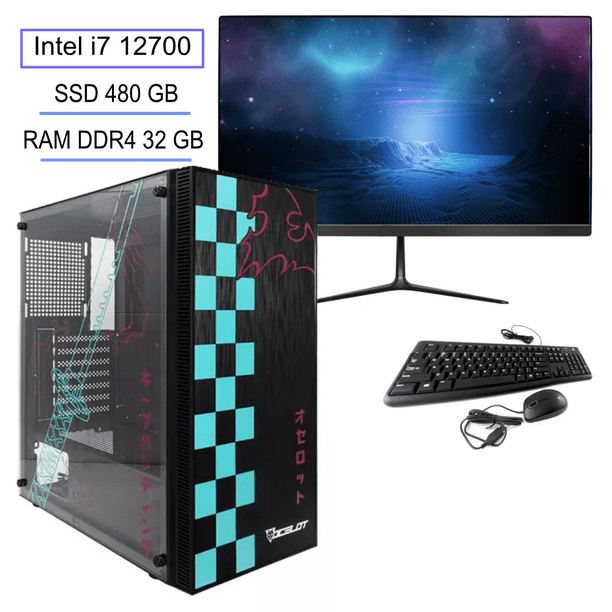 PC gamer i7 12700 Intel SSD 480GB RAM 32GB monitor 21.5" FULL HD ...