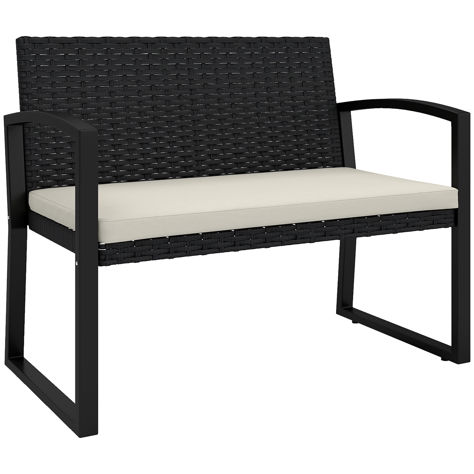 Click here for Outsunny 2 Seater Wicker Outdoor Bench Patio Loves... prices