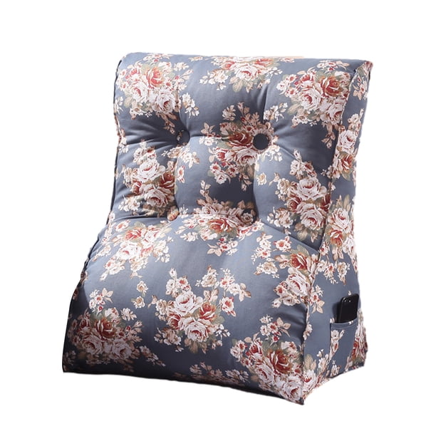 Pearl Cotton Fill Triangular Wedge Pillow Reading BackrestCushion ...