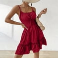 BRGZLK Mini Dresses For Women Solid Color Round Neck 2026 Summer Cute ...