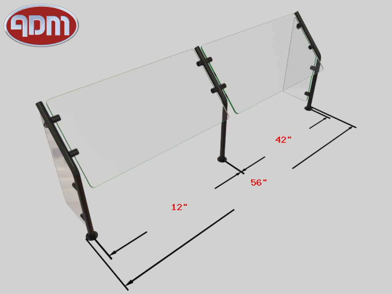 Sneeze Guard | ADM Sneezeguards | ES31-2BAY-A12-B42-LP-RP-FLANGE-CB ...