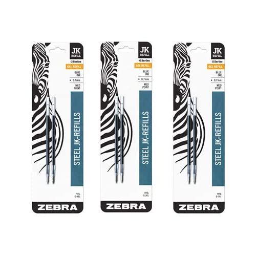 Zebra JK-Refll G301 Retractable Ballpoint Pen Refills, 0.7mm, Medium ...