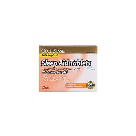 Good Sense Sleep Aid Doxylamine Succinate Tablets 25mg 32 ea - Walmart.com