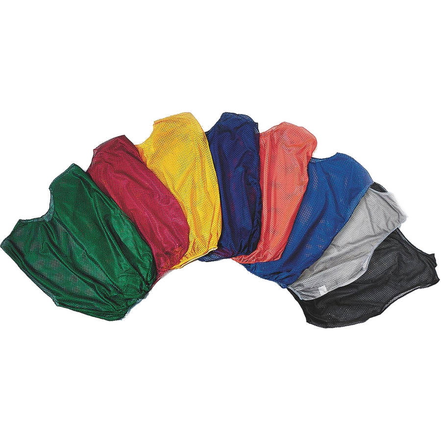 S&S Worldwide Spectrum Nylon Mesh Pinnies, Adult Size, Dozen, Gray ...