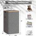 EASHZMFYTBF Laundry Hamper with Lid, Tall Laundry Baskets with Bamboo ...
