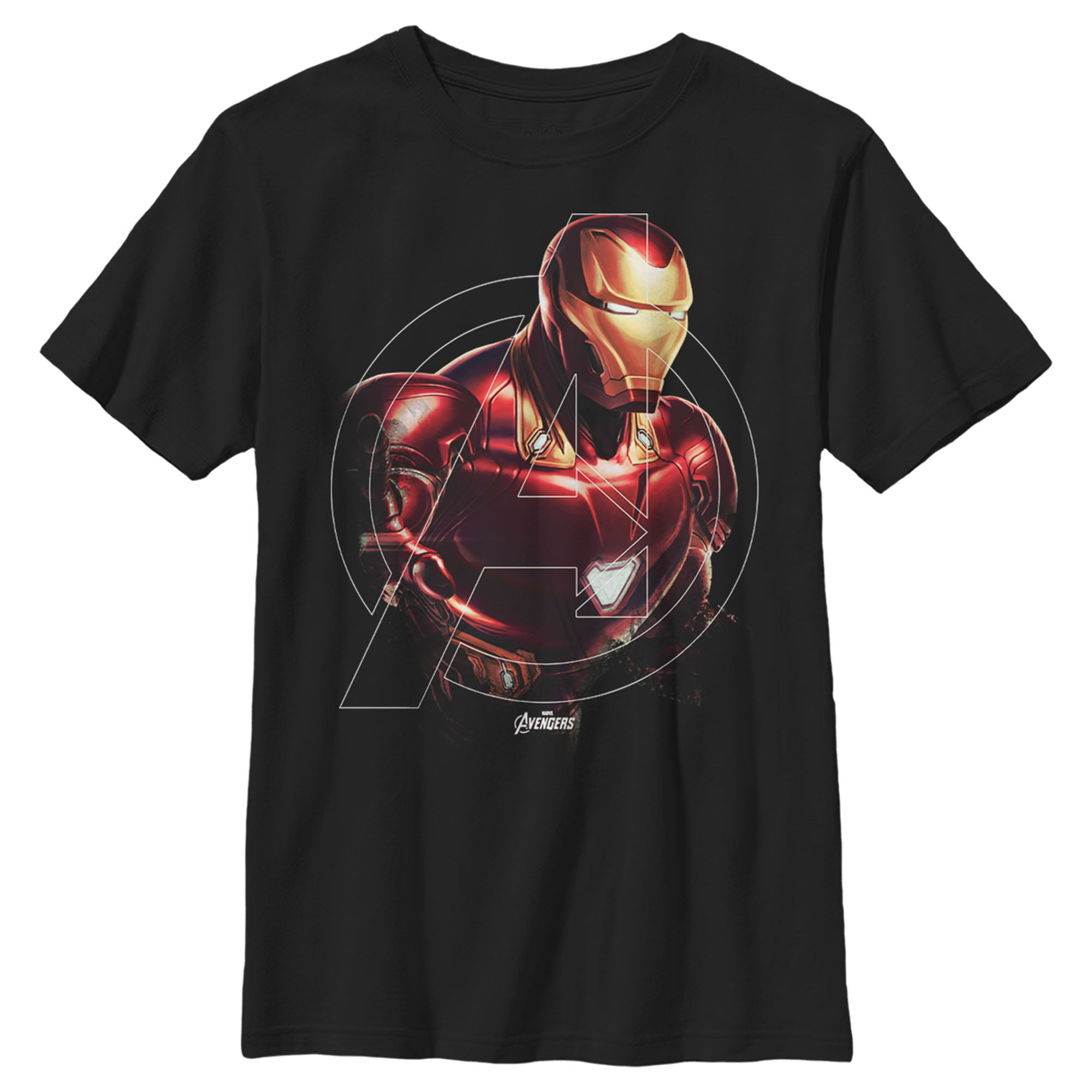 Boy's Marvel Avengers: Endgame Iron Man Portrait Graphic Tee Black ...